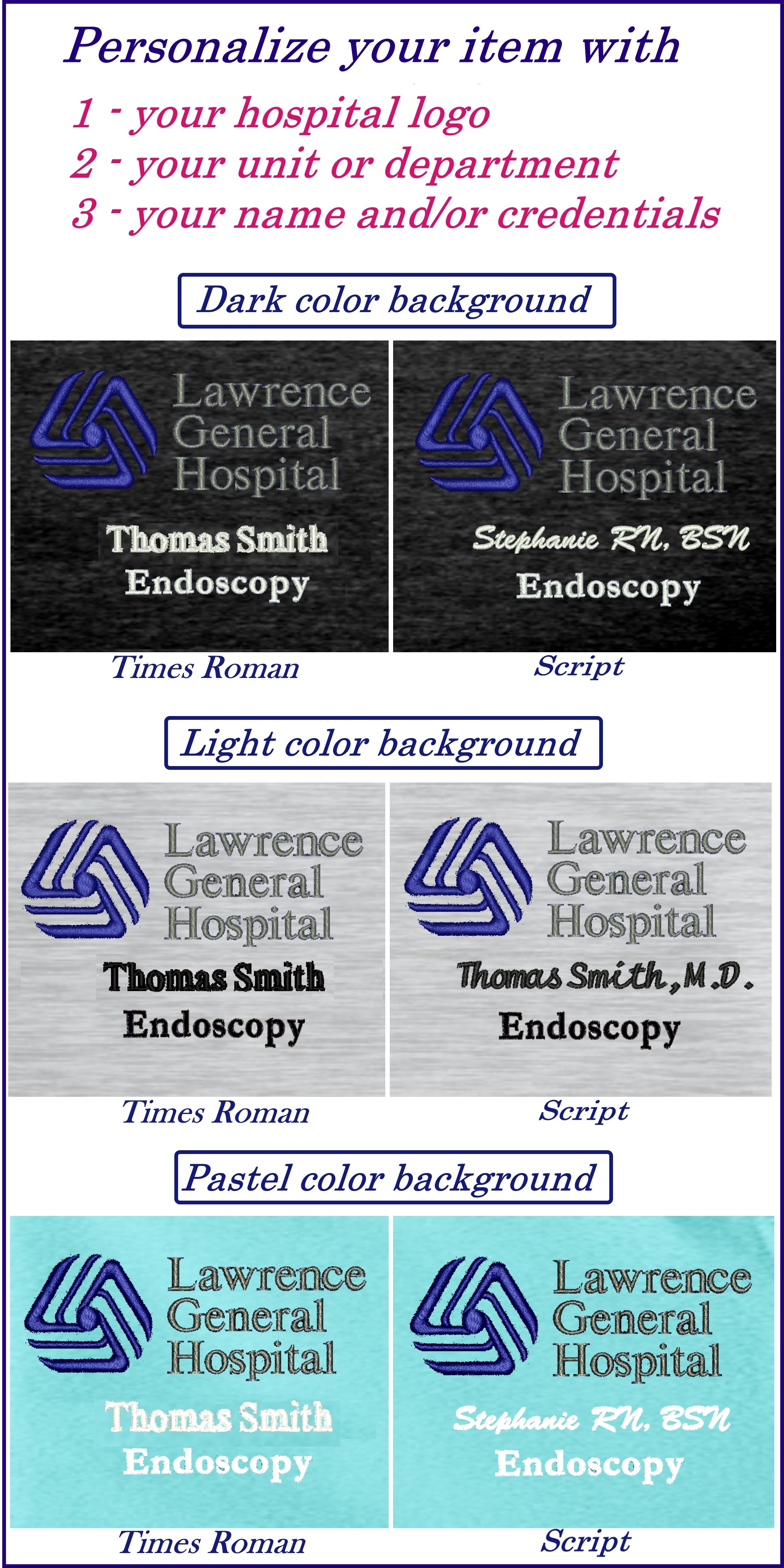 Lawrence General Hospital Apparel