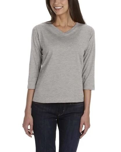 LAT Apparel Women's 3/4 Sleeve Premium Jersey T-Shirt #3577