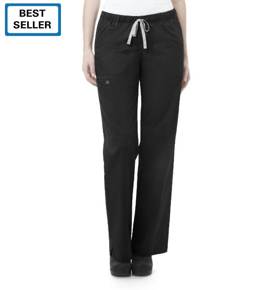 Wonderwink WonderWork Women's Straight Leg Cargo Scrub Pant #504