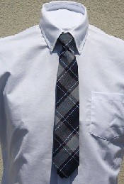 Assumption Pretied Plaid Tie #FBE41 Grades K-5