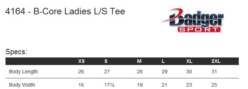 Badger Sport Women's Core LS Tee #4164