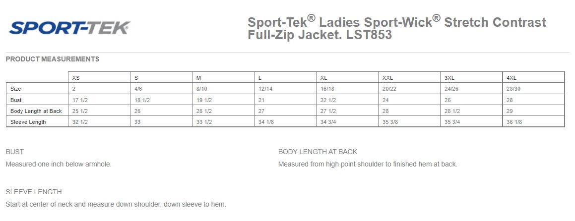 SanMar Women's Sport-Tek Sport-Wick Stretch Contrast Full-Zip Jacket # ...