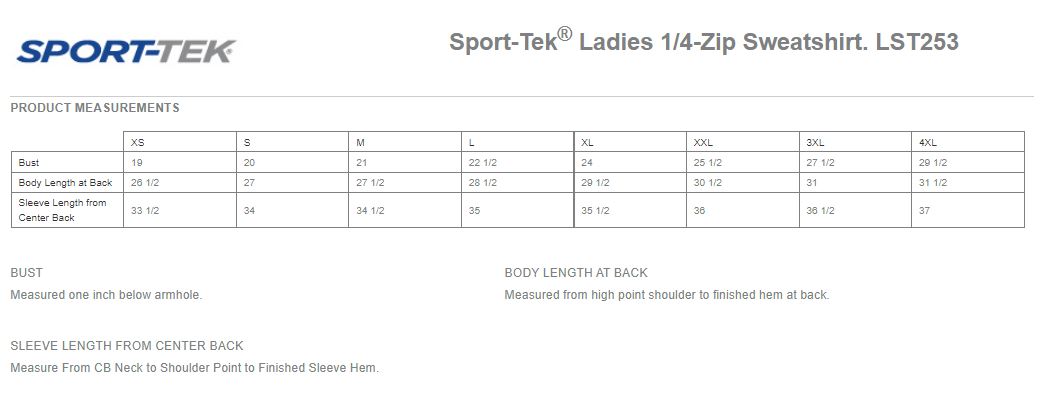 SanMar Women's Sport-Tek 1/4-Zip Sweatshirt #LST253