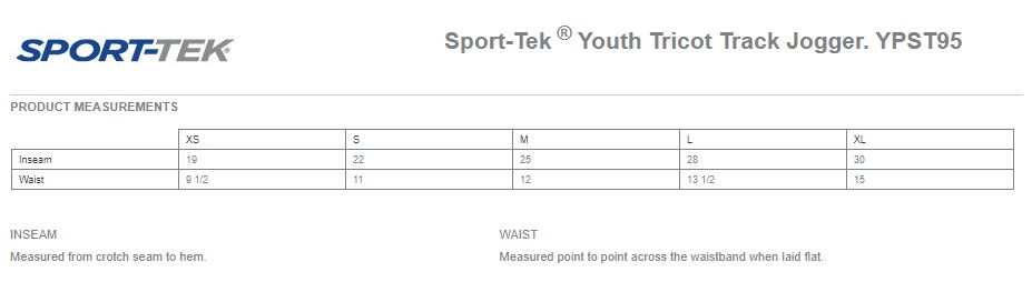 St. Bernard's Unisex Youth & Adult SanMar Sport-Tek Tricot Track Jogger ...
