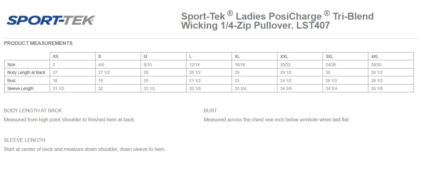 SanMar Women's Sport-Tek PosiCharge Tri-Blend Wicking 1/4-Zip Pullover ...