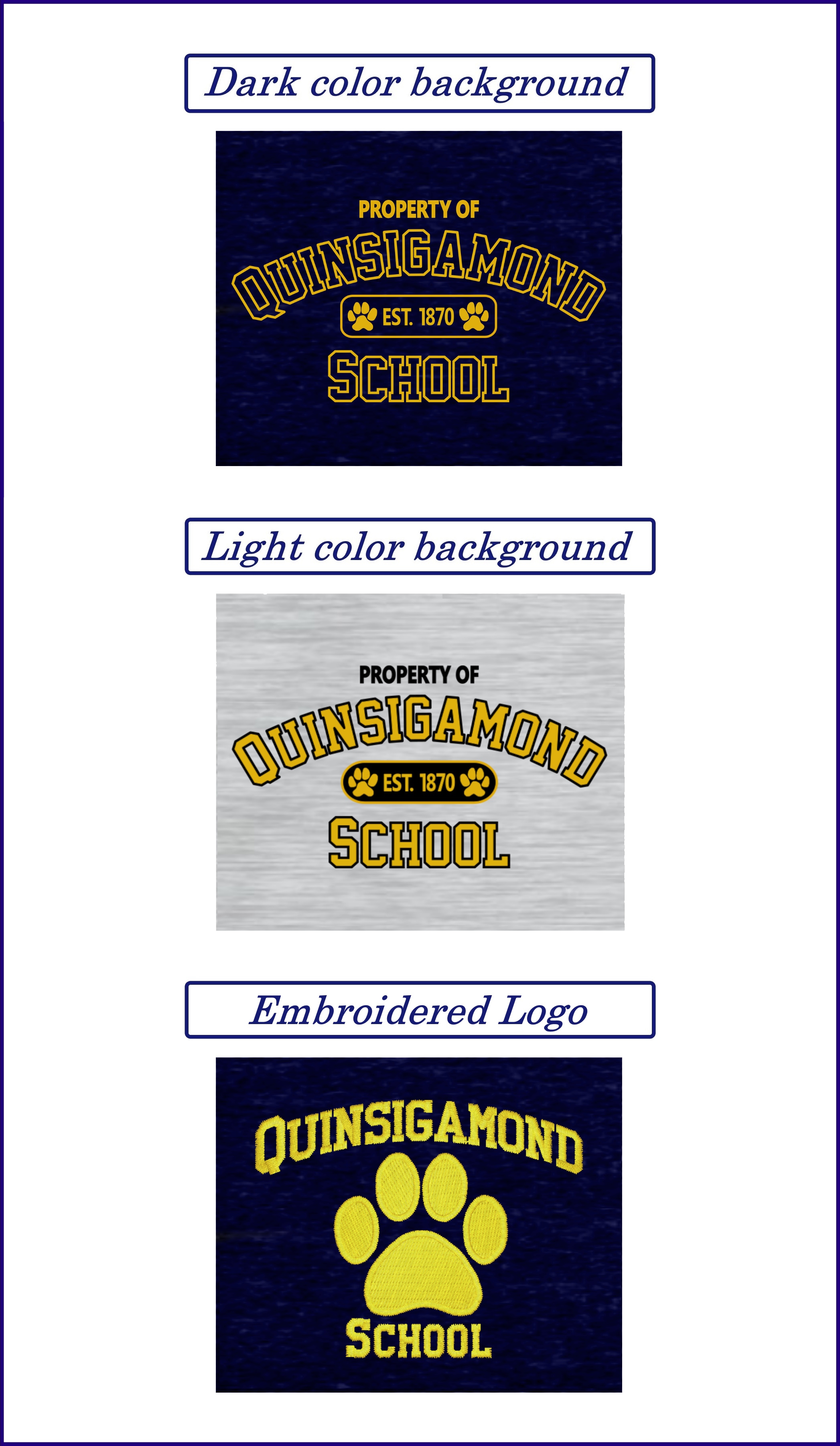 Quinsigamond School Logo Apparel